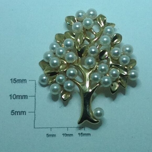 Tiffany & Co. | Jewelry | Tiffany Co 8k Gold Pearl Tree Pin Brooch ...